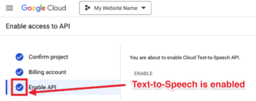 How to Get Google Cloud Text-to-Speech API Key | Sonaar
